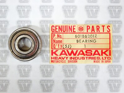 Kawasaki NOS NEW 601B6201Z Ball Bearing #6201Z KV MT1 KV75 | eBay