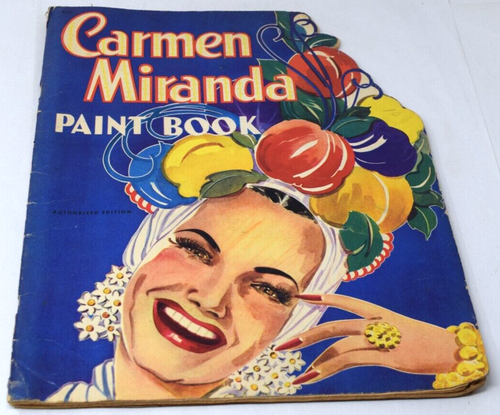 1942 Paint Coloring Book Carmen Miranda Hedwig Jo Meixner Whitman ...