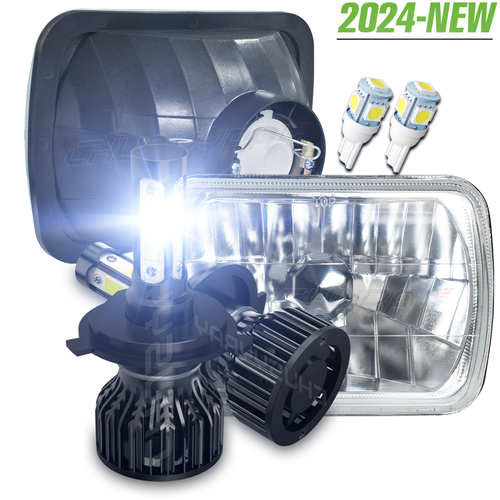 Fit Chevrolet C10 C20 C30 1981-1986 Pair 7x6" LED Headlights Hi/Low ...