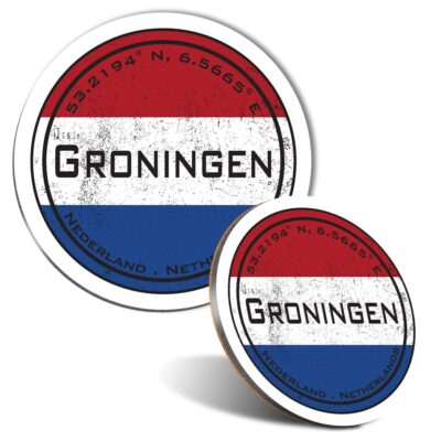 Mouse Mat & Coaster Set Groningen Netherlands Flag Circle #59203 | eBay UK