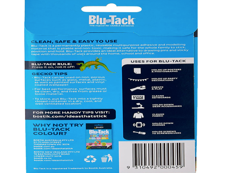 Bostik Blu-Tack Removable Adhesive 75g - Blue for sale online | eBay