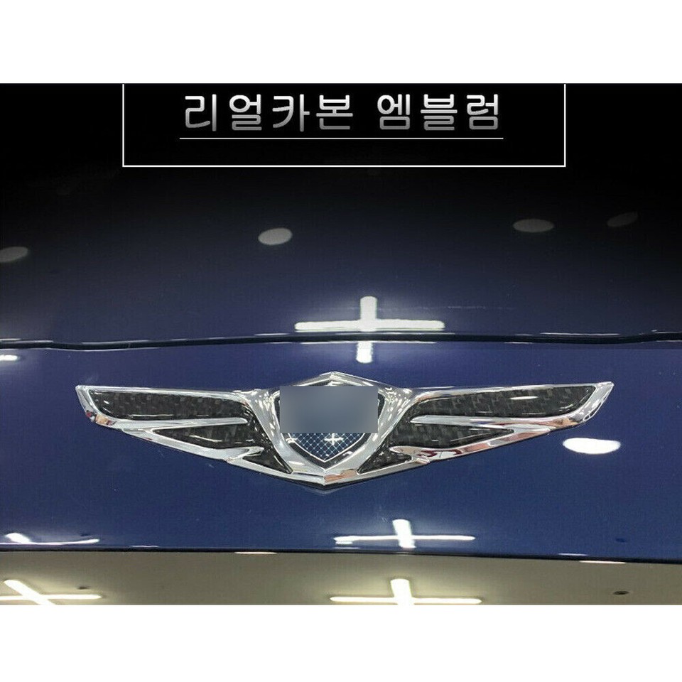 4X Real Carbon Fiber Front Rear Grille Logo Decorative Sticker For ...
