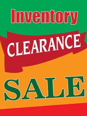 Inventory Sale | Retail Window Display Sign | 18"W x 24"H | eBay