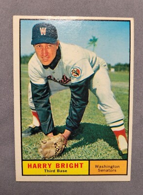 1961 TOPPS HARRY BRIGHT WASHINGTON SENATORS #447 | eBay