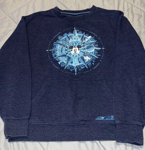 Disney Parks Mickey Mouse Blue Compass 4 Park Coordinates Sweatshirt ...