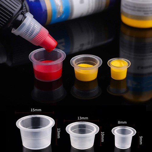 100-1000pcs Tattoo Ink Cups Plastic Cups Pots Pigment Cosmetic ...
