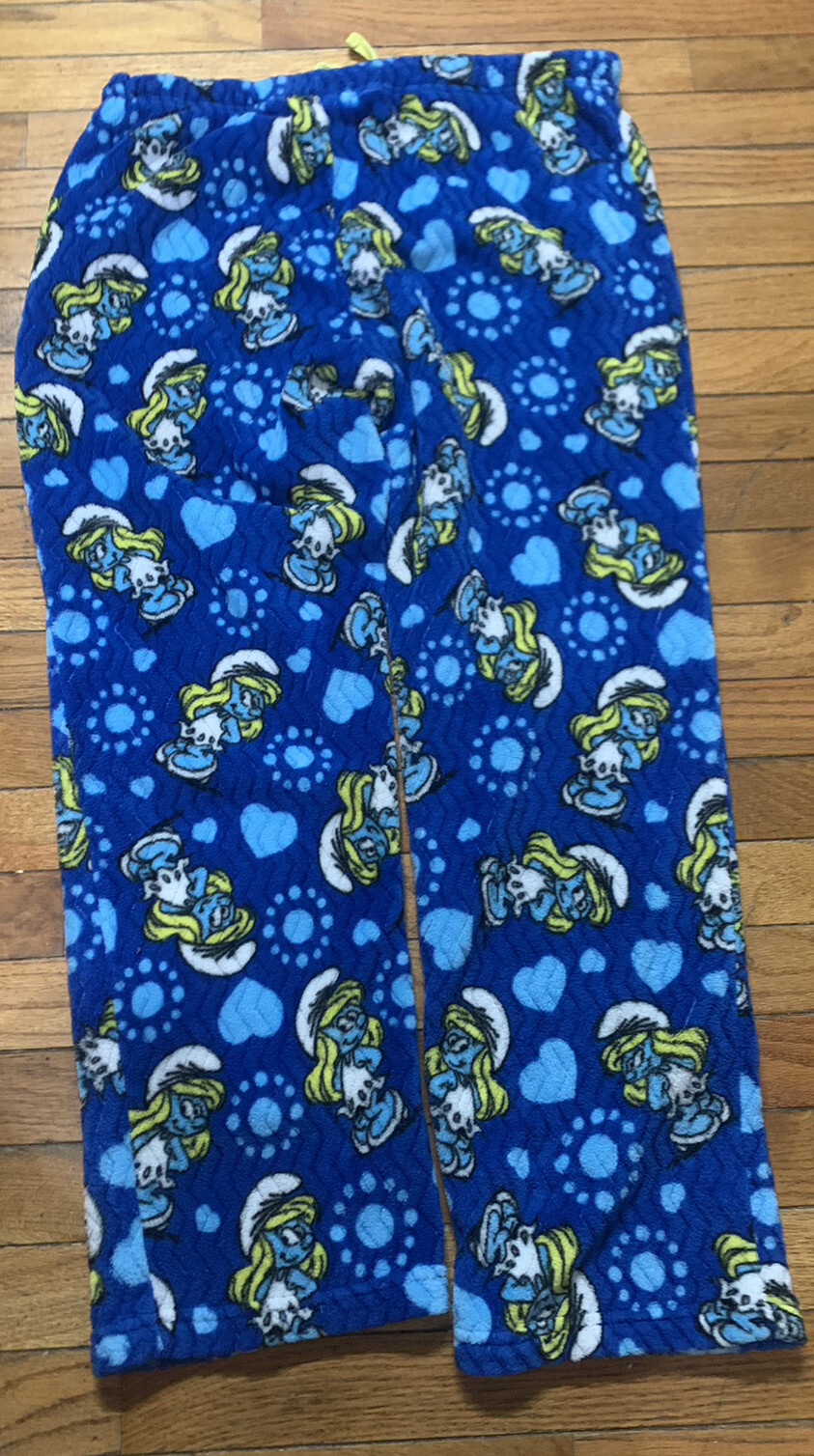 The Smurfs Pajama Pants Smurfette Fleece PJ Bottoms W… - Gem