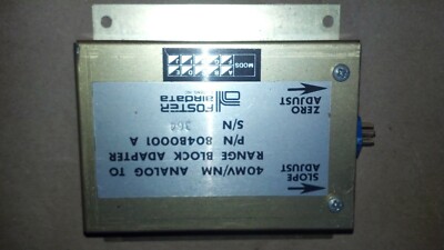 AIRCRAFT PARTS-FOSTER AIRDATA-ANALOG TO RANGE BLOCK ADAPTER-PN ...