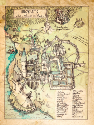 Hogwarts School Map