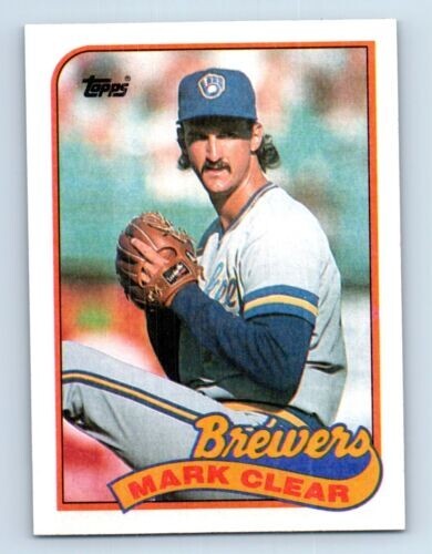 1989 Topps #63 Mark Clear Pitcher Milwaukee Brewers FREE shipping | eBay