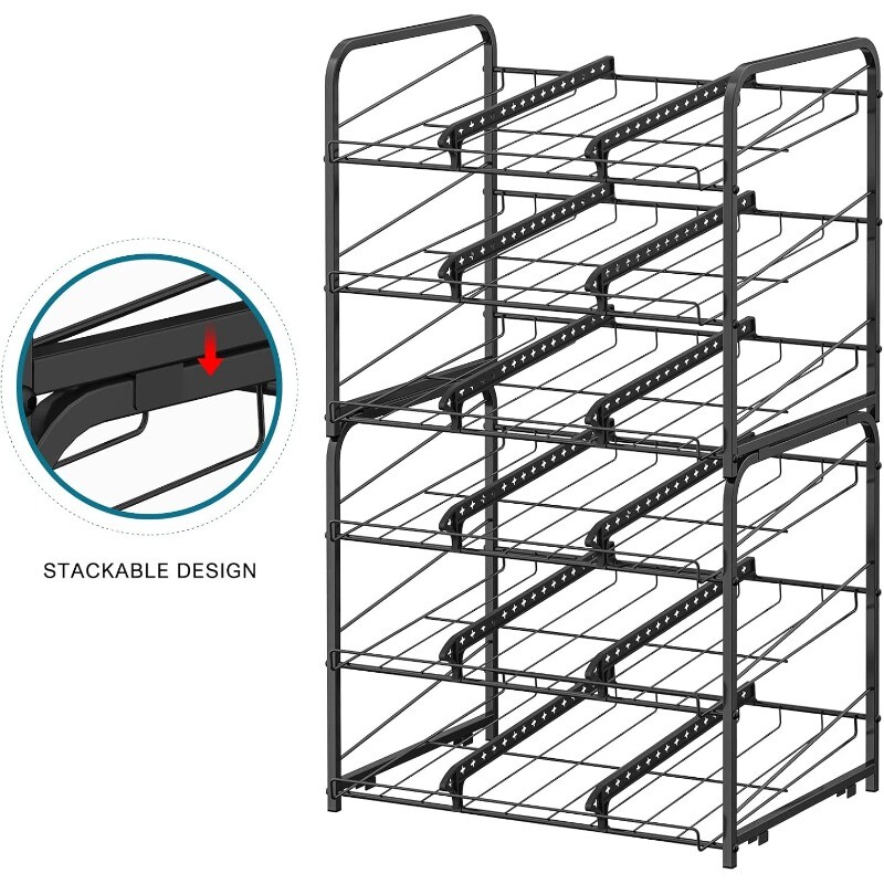 2 Pack Can Organizer for Pantry Stackable Can Storage Rack Kitchen Can ...