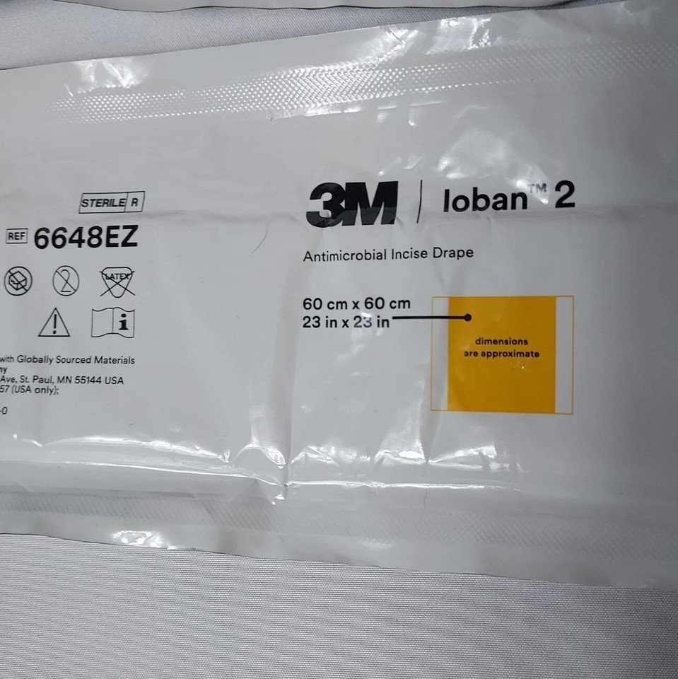 23"X23" 3M LOBAN 2 ANTIMICROBIAL INCISE DRAPE # 6648EZ Lot Of 2 EXP 03 ...