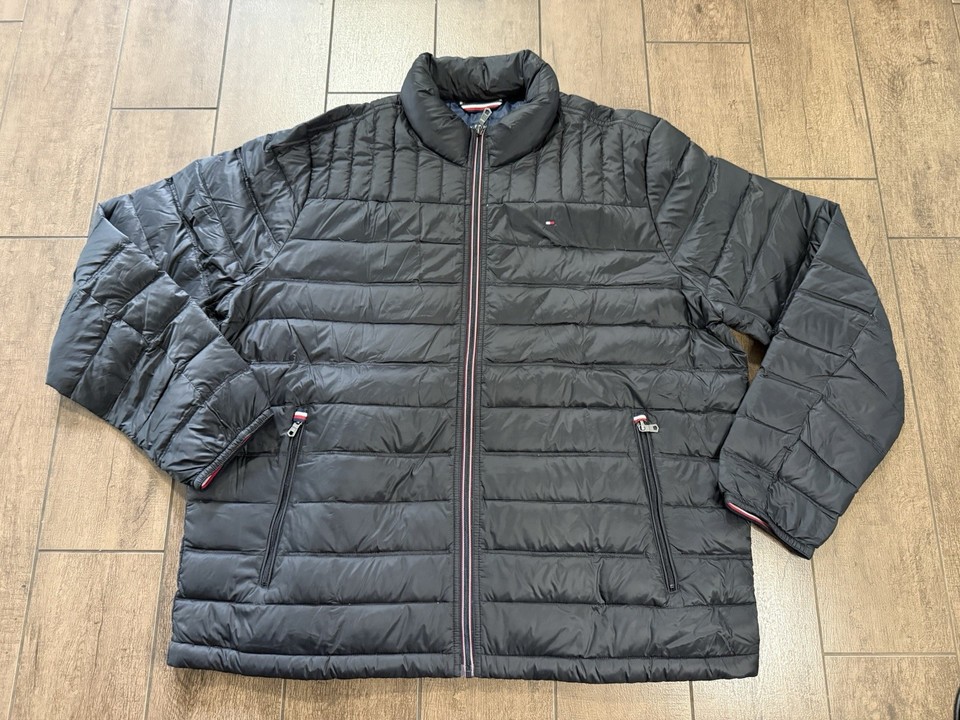 Tommy Hilfiger Ultra Loft Lightweight Packable Puffer Jacket Black Men ...