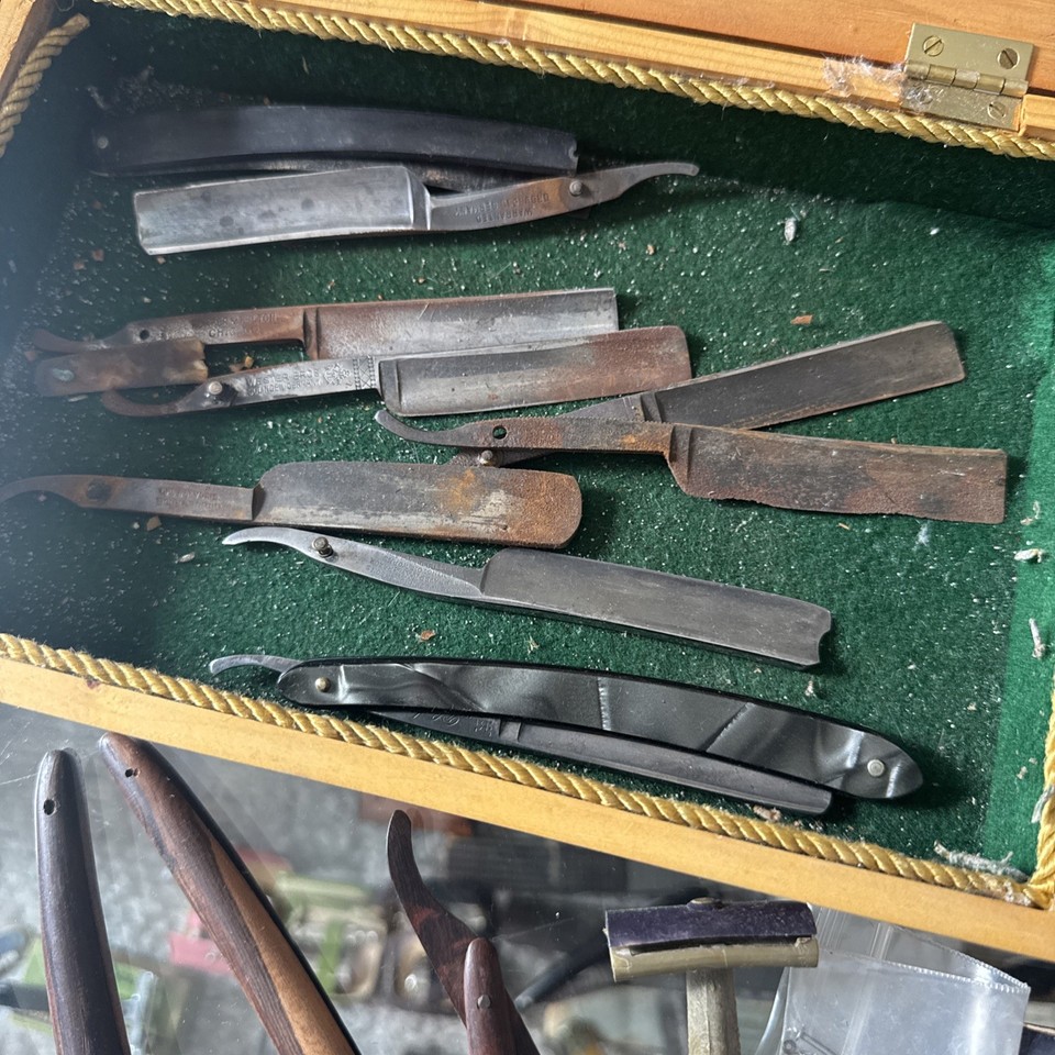 Vintage Barber Straight Razors handles and razors look | eBay