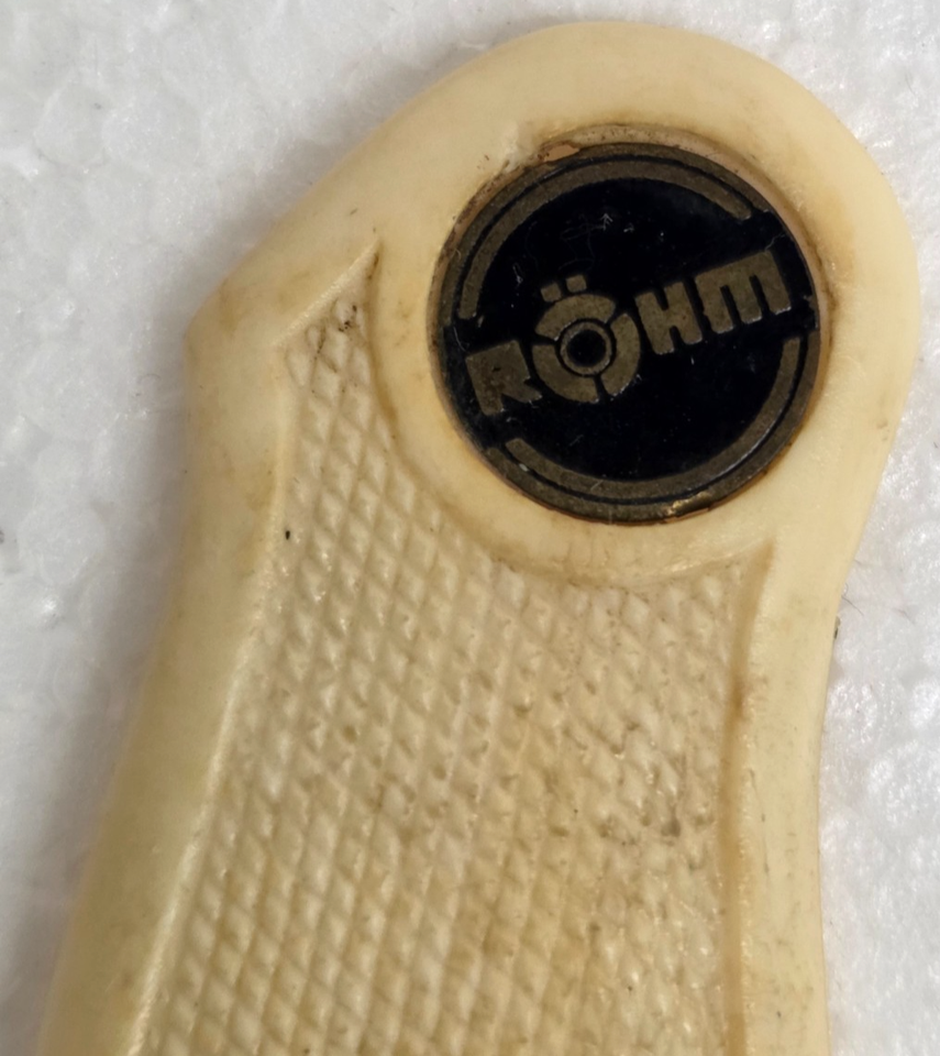 Factory Original Rohm RG 10 Factory Ivory Plastic Checkered Grips RG-10 ...