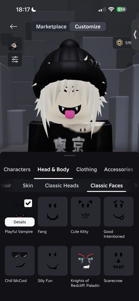 Roblox Playful Vampire Face CHEAP (READ LAST SLIDE!!) | eBay