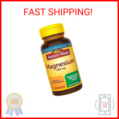 Nature Made Magnesium Oxide 250 mg, Magnesium Supplement for Muscle ...