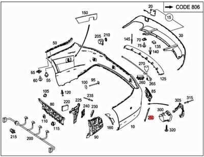 Genuine MERCEDES C117 X117 CLA Coupe C117 Cover grill 1178850053 | eBay