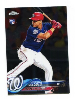 2018 Topps Chrome Update Juan Soto Rookie Card # HMT55, Washington ...