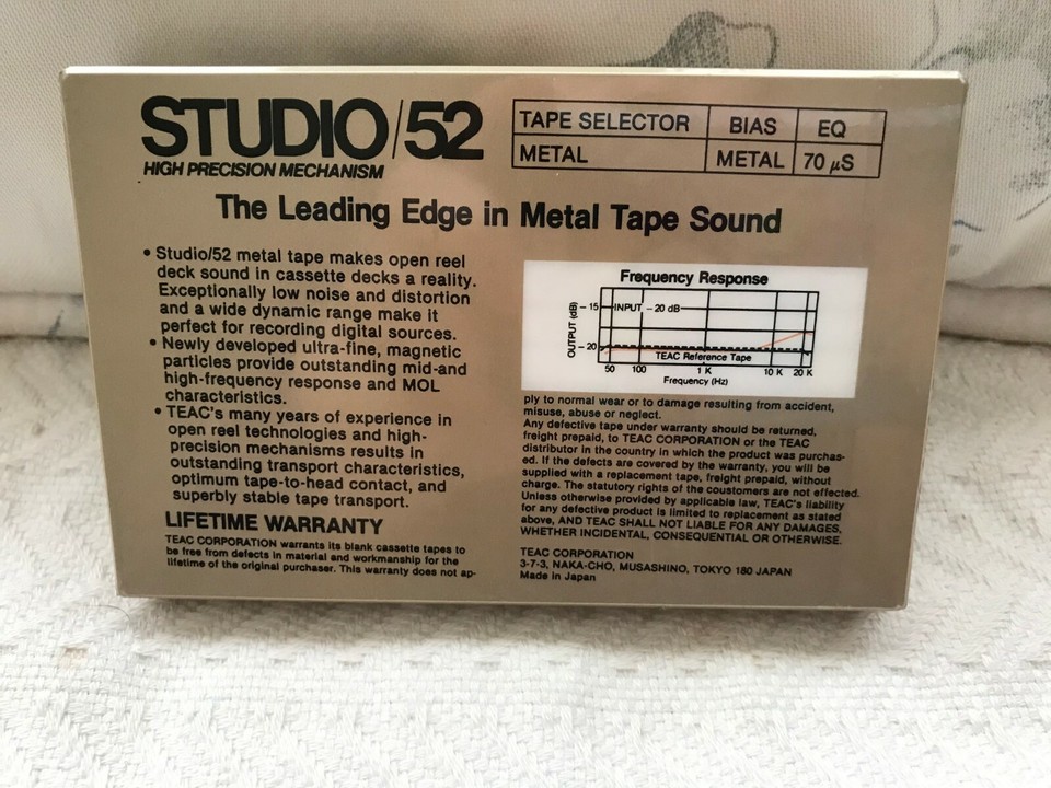 TEAC STUDIO 52G Metal Tape / Metal Reel "EXTREMELY SCARCE" NEW & STILL ...