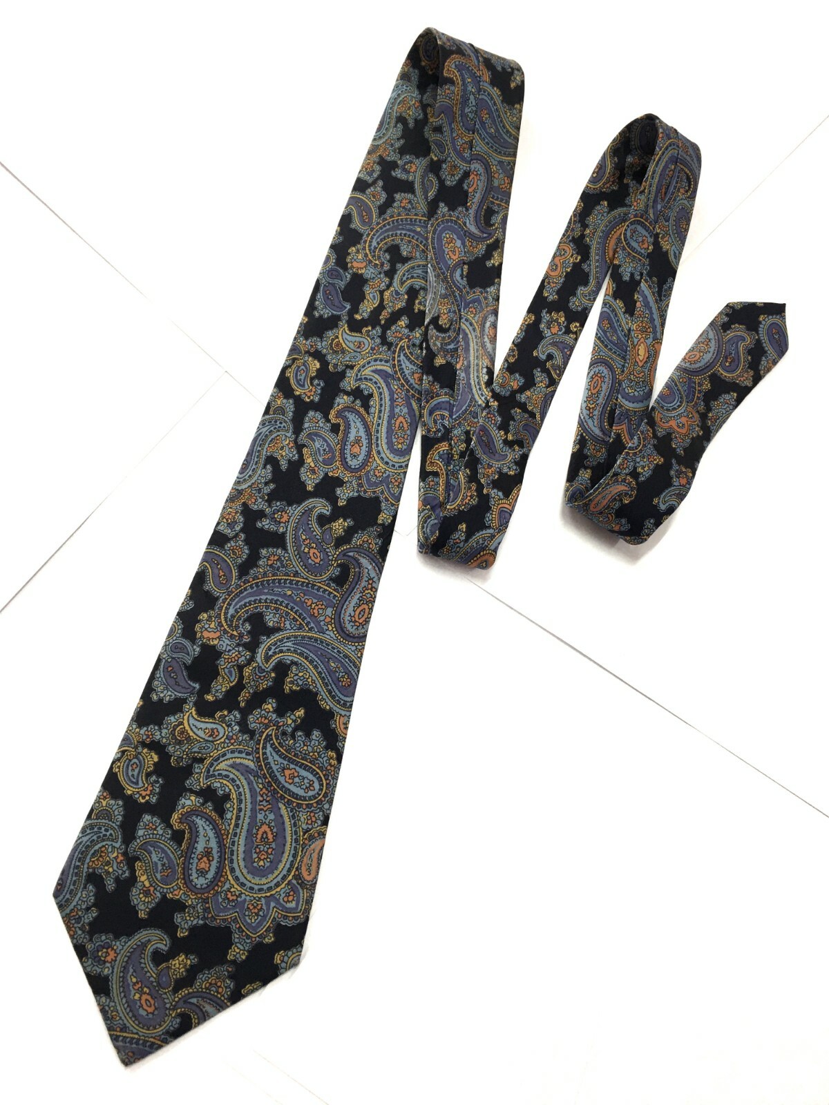 Authentic JIM THOMPSON Batik Paisley Design On Navy B… - Gem