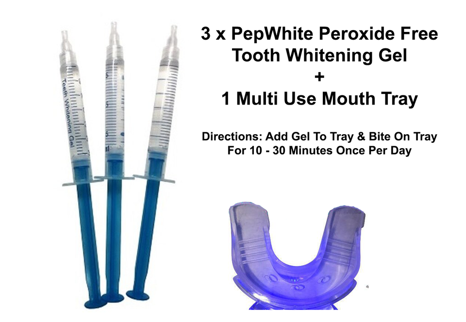 PEP-WHITE - PEROXIDE FREE TEETH WHITENING KIT - LED - FOR SENSITIVE ...