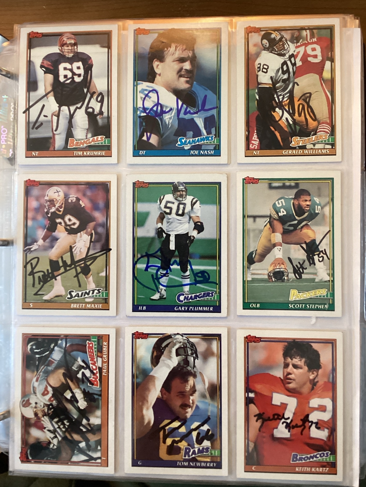1991 TOPPS FOOTBALL SIGNED AUTOGRAPHED | eBay
