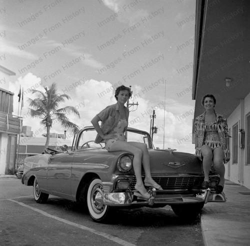 8x10 Print Sexy Amateur Pin Up 1956 Chevy Convertible #2016177 | eBay