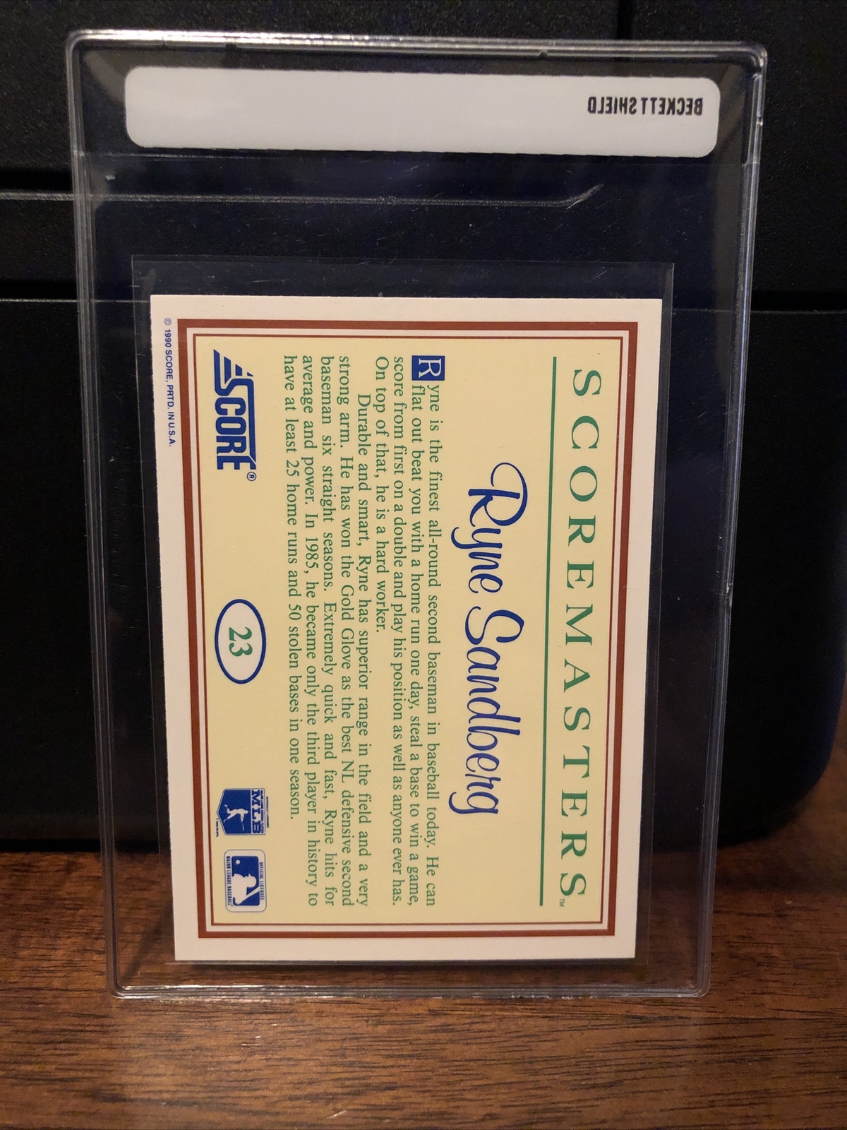 1989 Score - Scoremasters #23 Ryne Sandberg, Ryne Sandberg for sale ...