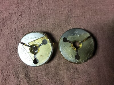 M16 X 2.0 6G METRIC THREAD RING GAGE SET 16mm GO NO GO P.D.'S = 14.663 ...