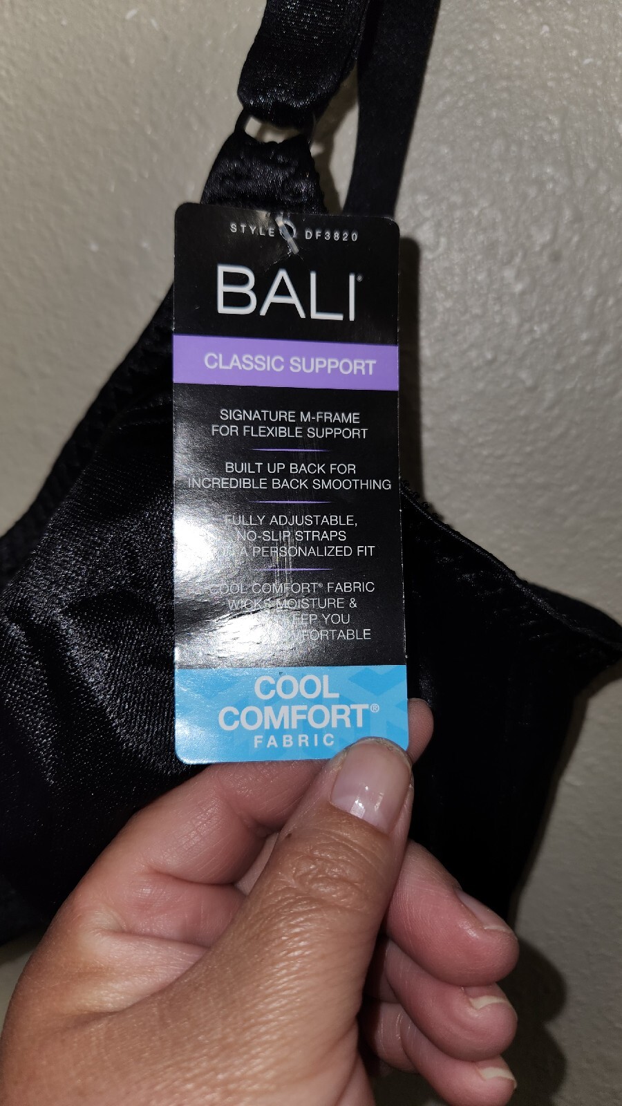 Bali 3820 Double Support Cool Comfort Wirefree Bra 42d Black for sale ...