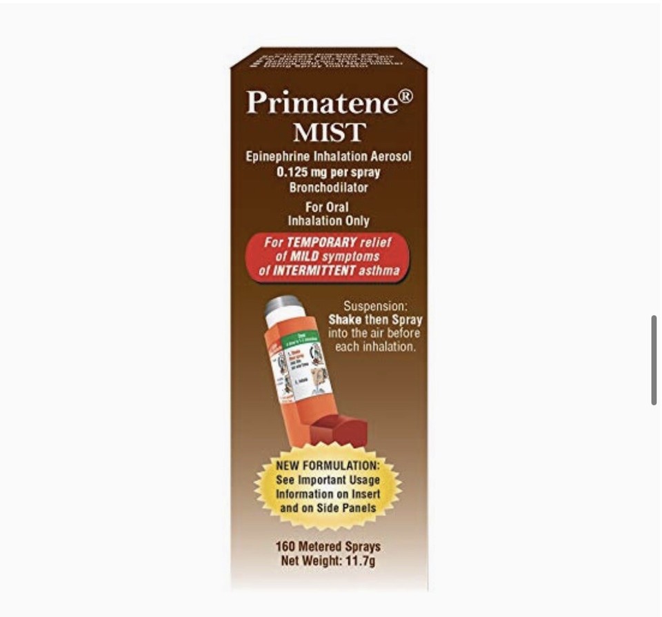 4 NEW Primatene Mist Epinephrine Inhalation 160 Sprays Ships Same Day ...