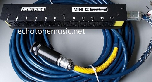 Whirlwind B12MNRW1IM100 W1 12ch Cable Snake to Mini 12 Slim Stage Drop ...