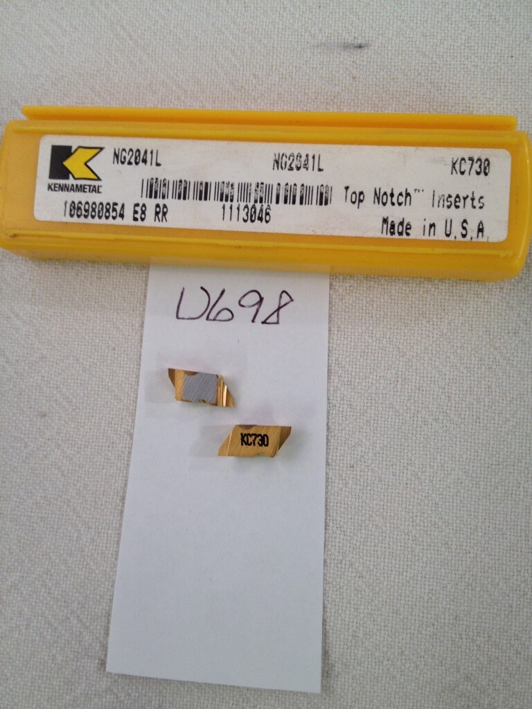 5 NEW KENNAMETAL NG 2041L TOP NOTCH CARBIDE INSERTS GRADE KC730. USA ...
