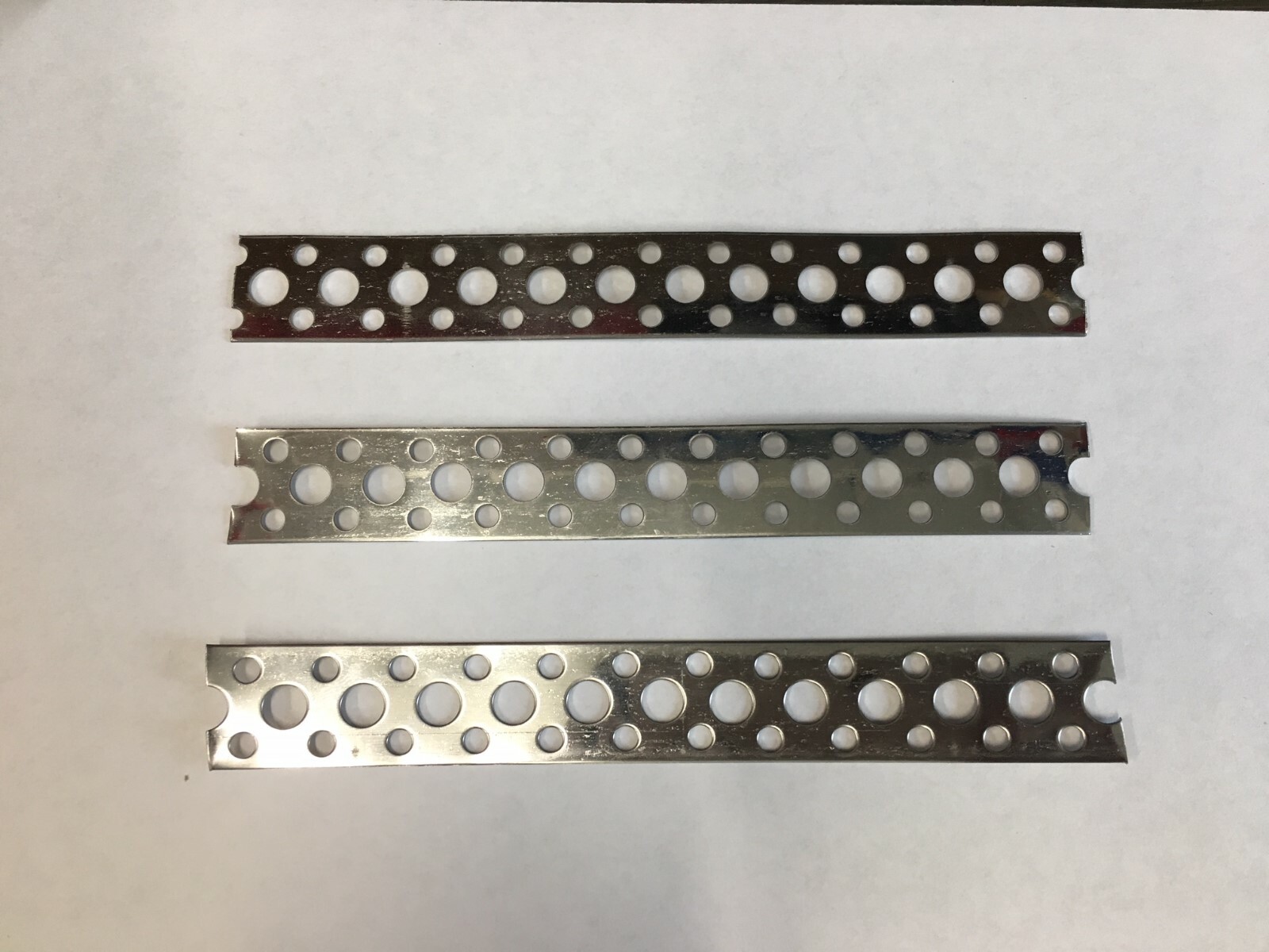 3 x Engineers STAINLESS STEEL Metal Punched Perforated Strip Strap ...
