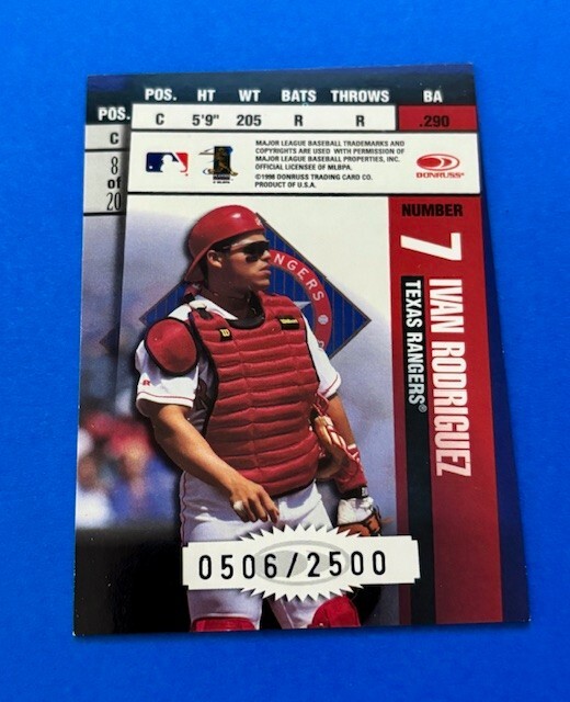 1998 Leaf Rookies & Stars Ticket Masters #8 Juan Gonzalez/Ivan ...