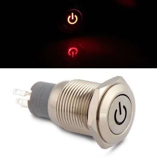 Taster LED Beleuchtet Metall 16mm 12V Auto KFZ Taster rot | eBay.de