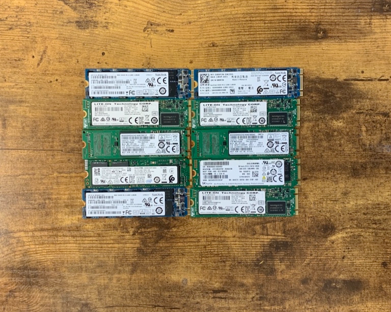 [ BULK LOT of 10] M.2 128GB SSD Various Brands SAMSUNG HYNIX SANDISK ...