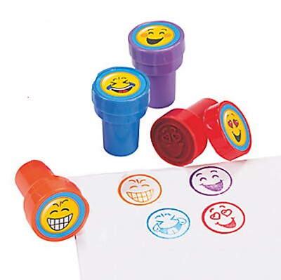 EMOJI PARTY Stampers Smiley Face Ink Stamper Great Gift Favours Stamp ...