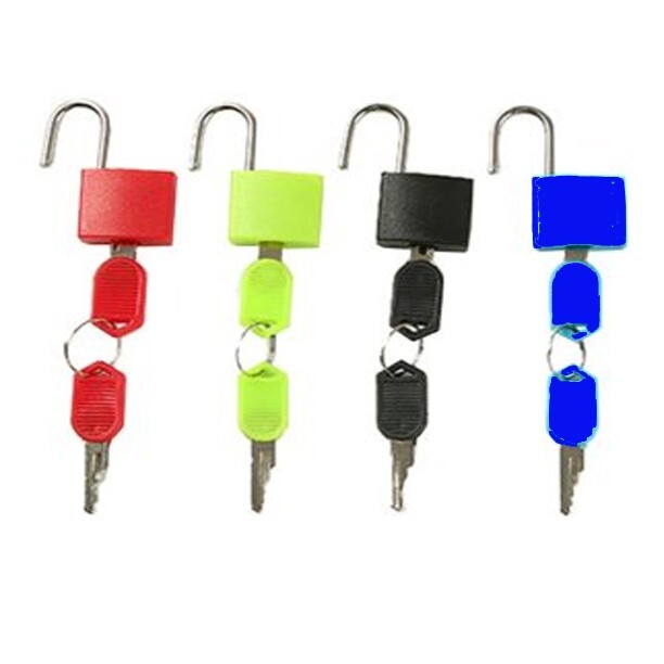 4x Heavy Duty Padlocks Small Coloured Brass Travel Luggage Bag Suitcase ...