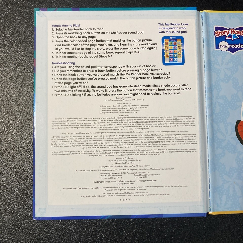 Finding Nemo Disney Pixar Story Reader Me Reader hard cover | eBay