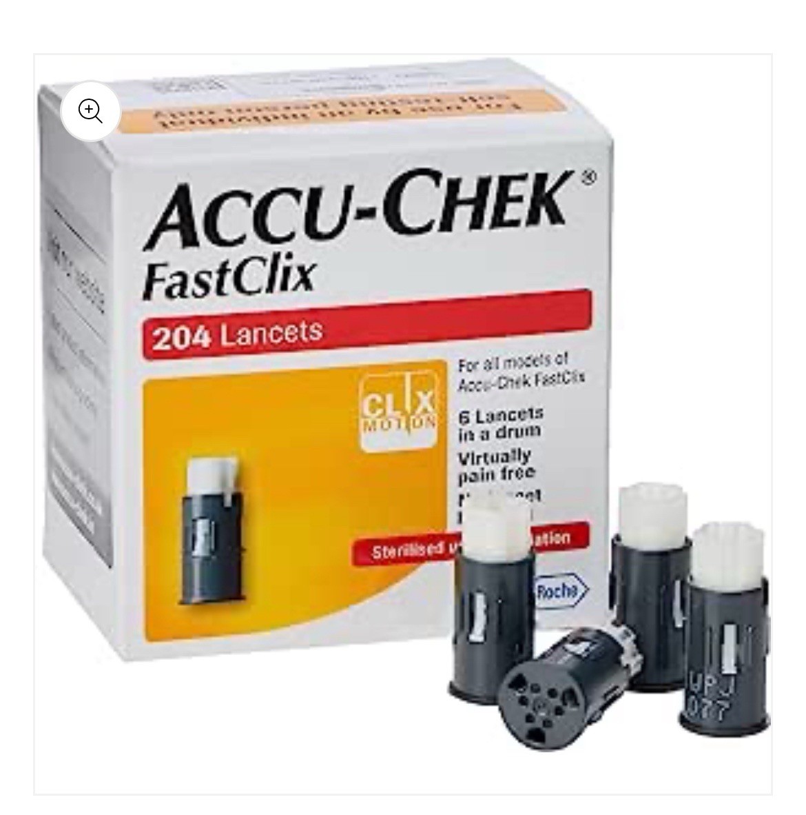 6 x Boxes Bundle Accu-Chek Fastclix 204 Lancets Sterilised Clix Motion ...