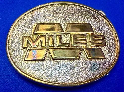 MILES Sand Gravel Co? Vintage 1981 Solid Brass OCTANNER Belt Buckle | eBay
