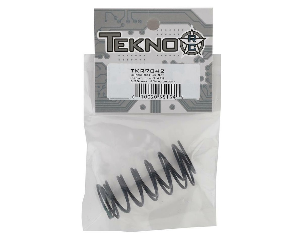 Tekno RC 50mm Front Shock Spring Set (Green) (2) (5.25lb-in) [TKR7042 ...