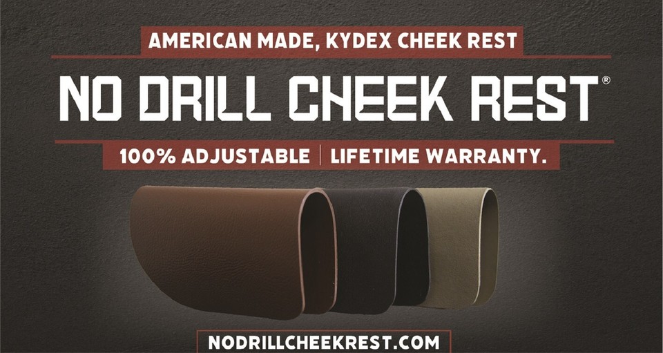 Black Kydex Adjustable Cheek Rest Stock Riser .060" For Scoped Rifle NO ...