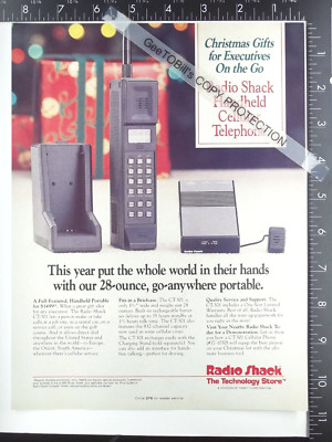 1988 ADVERTISING for Radio Shack CT-301 portable phone, early cell ...