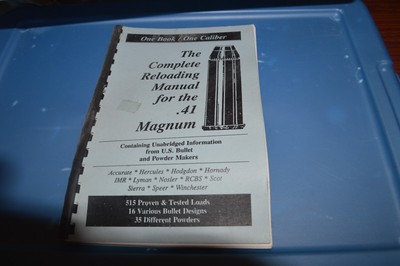 LOT #G ONE BOOK/ONE CALIBER .41 MAGNUM RELOADING MANUAL | eBay
