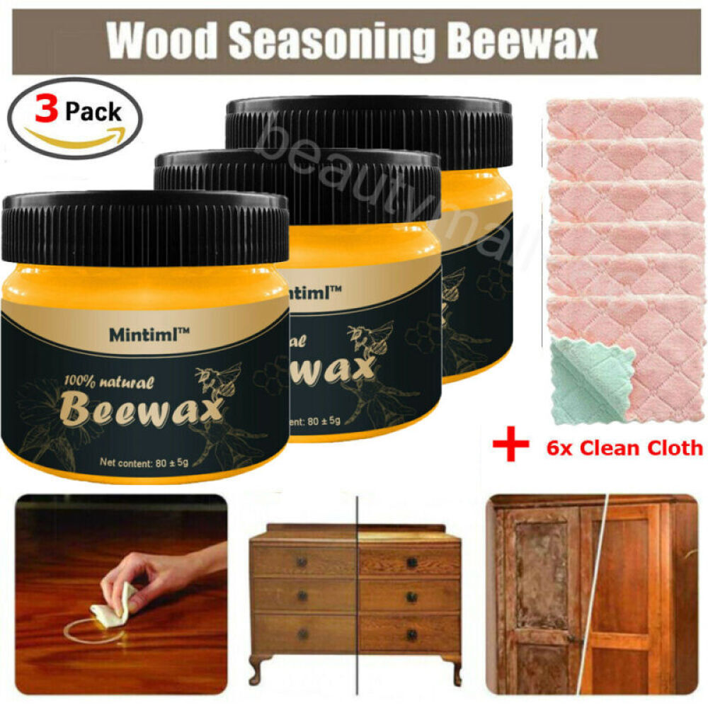 3~ Wood Seasoning Beewax Furniture Polish Beeswax - Traditional Natural ...