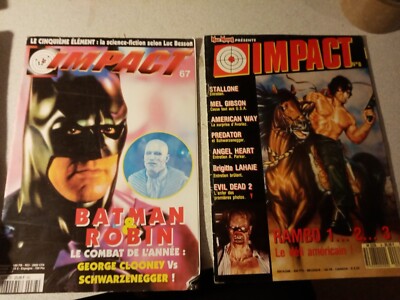 1987 Premiers numeros-Lot 2 Magazine-Impact-rambo stallone-mad movies-8 ...