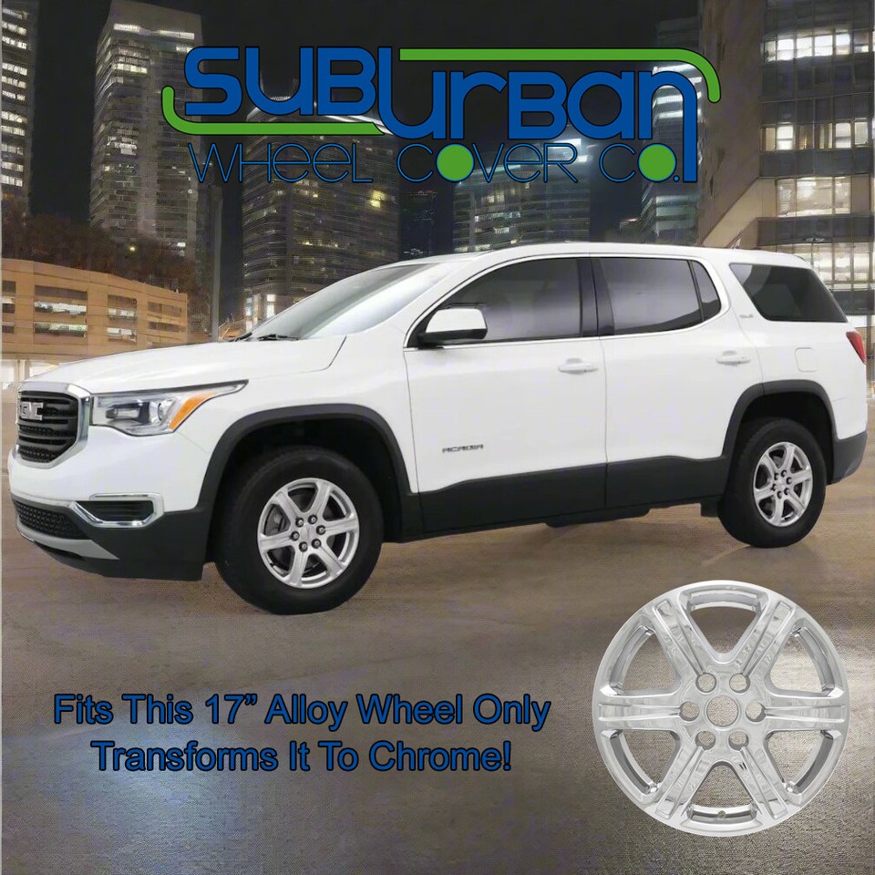 Fits 2017-2020 GMC Acadia SL / SLE1 17" Chrome Wheel Skins # IMP-395X ...